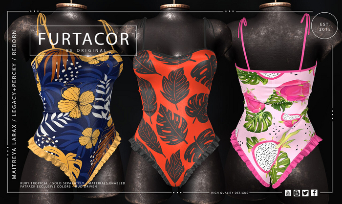 Second Life Marketplace - :::FurtaCor:::RUBY TROPICAL::: FATPACK